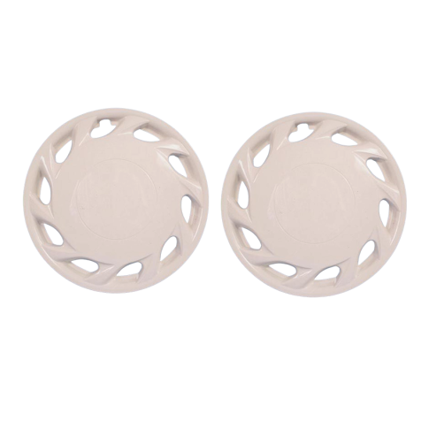Milenco 13" Caravan Wheel Trims Pair Glace Magnolia