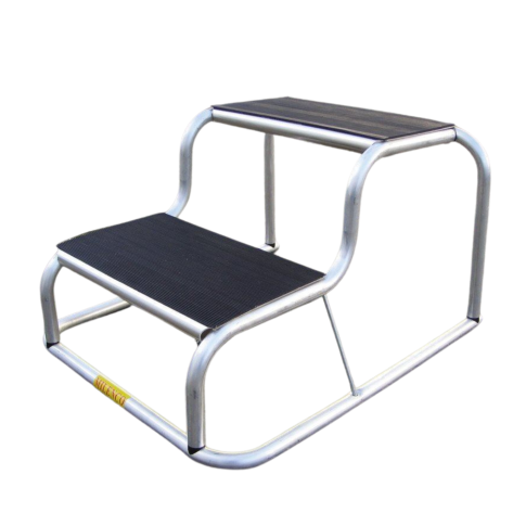Milenco Aluminium Rubber Top Double Step