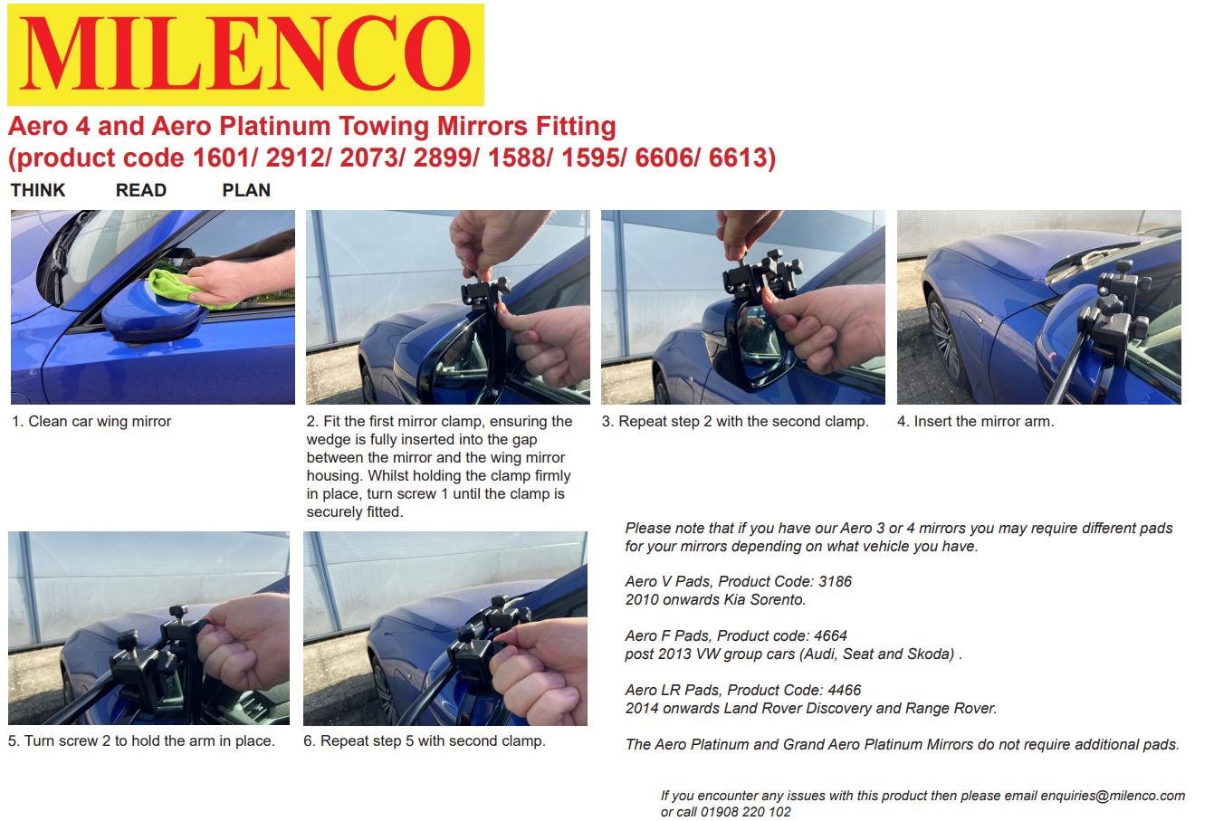 Aero 4 and Aero Platinum Towing Mirrors Manual